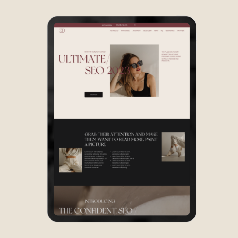 Showit Sales Page Toffee - digitalandchic.com