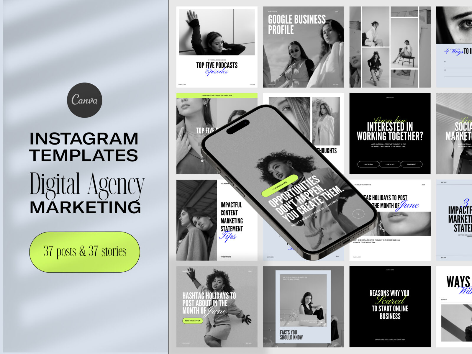 Canva Instagram Templates v3 - digitalandchic.com