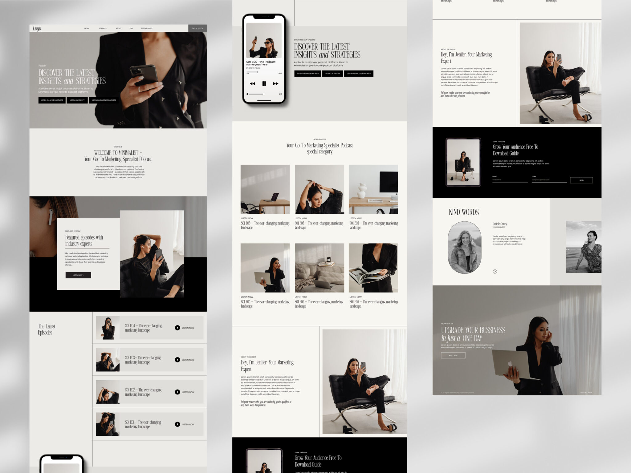 Minimalist Podcast Page ADD-ON - digitalandchic.com